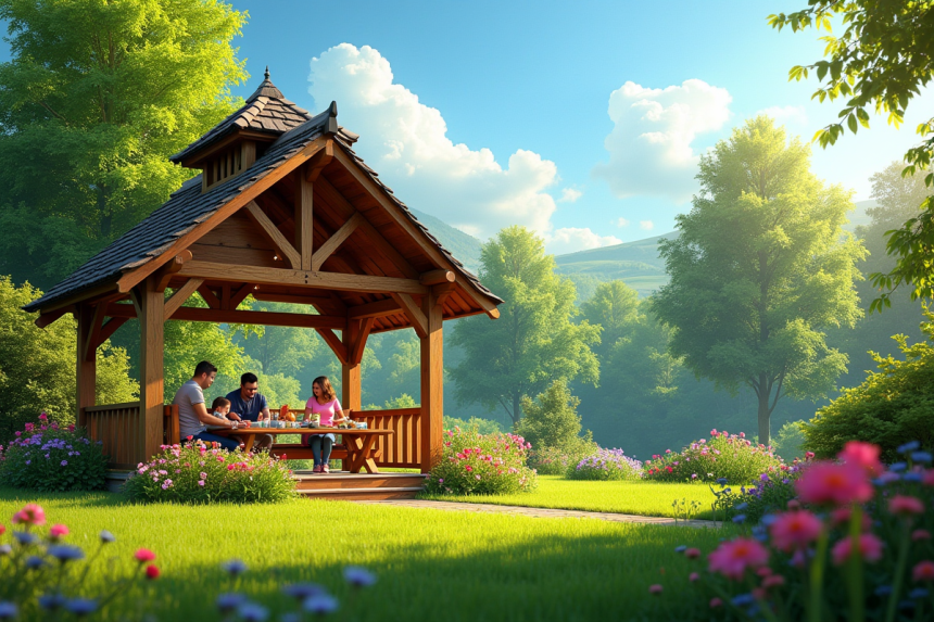 Gazebo : définition, utilité et types de cette structure jardin ...