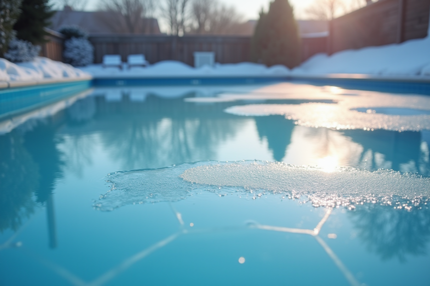Piscine qui gèle : que faire en cas de gel ? - Murmures Déco